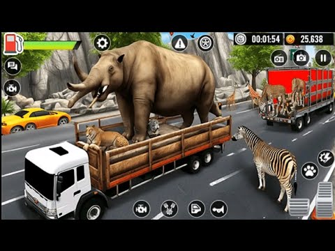Wild Animals Truck Transporter Truck Driving Game - Android Gameplay ...