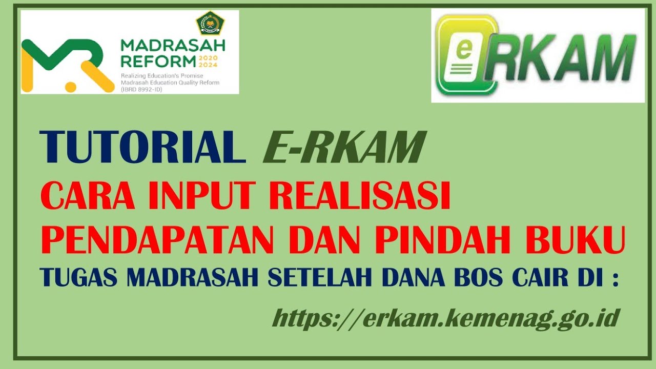 Cara Isi Realisasi Pendapatan Dan Pindah Buku Di Portal E-RKAM Setelah Dana Bos Cair. # ...