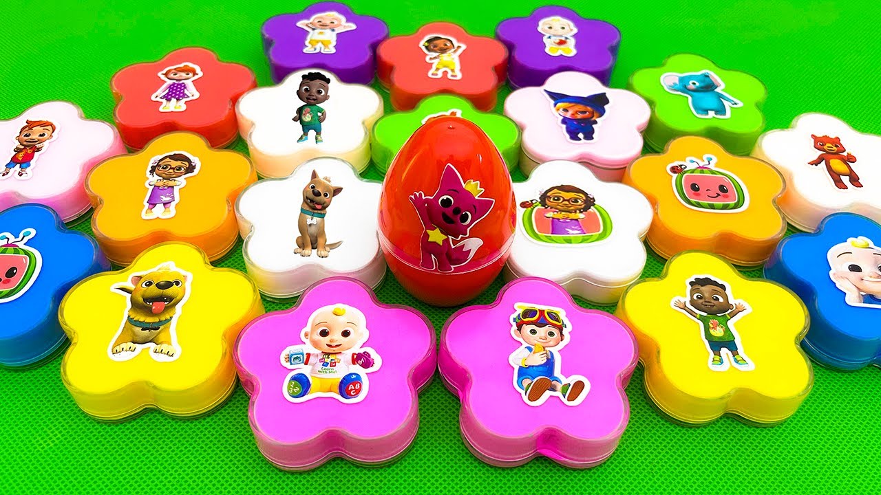 looking COCOMELON in flower with colorful slime - YouTube