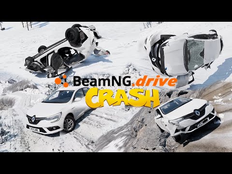 BeamNG.drive Update – KARLI BUZLU DAĞLIK YOLDA, UÇURUMDAN YUVARLANDIM! BeamNG.drive Renault Megane 4