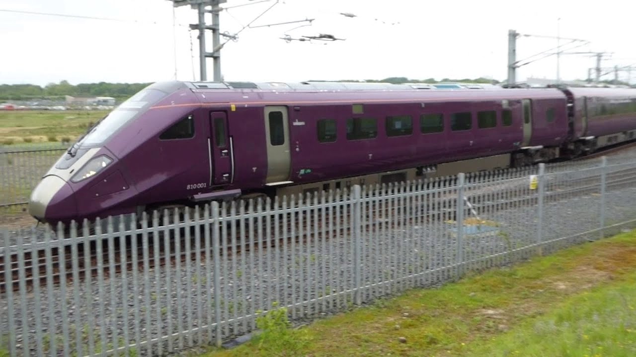 "New" 810 001 Aurora for East Midlands Railway leaving Hitachi Factory ...