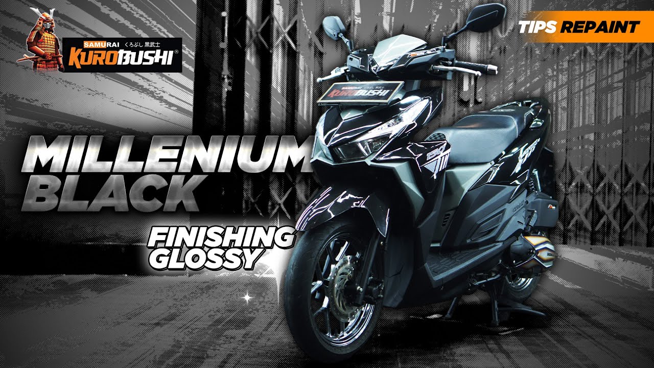 REPAINT VARIO 150 LED OLD WARNA BLACK MILLENIUM PAKAI CLEAR WARNA ...