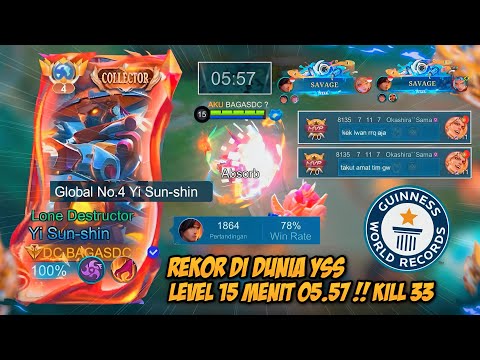 REKOR DUNIA LEVEL 15 MENIT 05.57 YSS KILL 33 ‼️LAWANN SAMPE MARAH MARAH WKWK 🗿