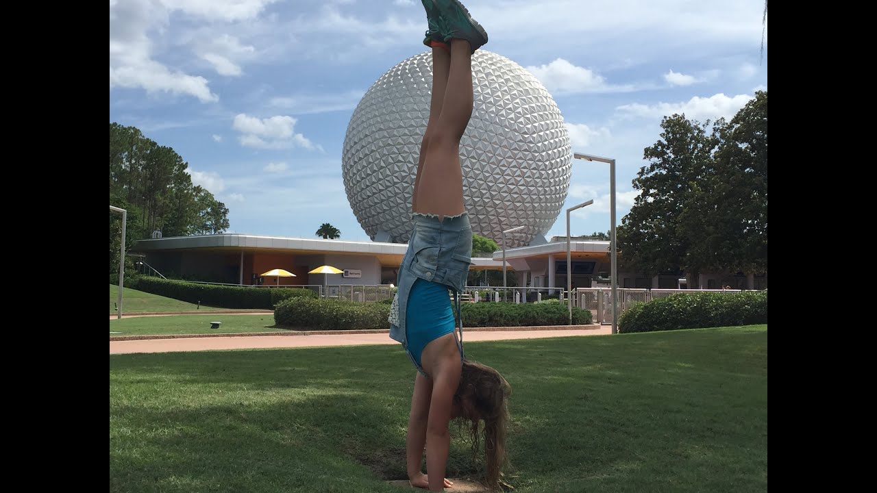 Handstands Around the (Disney) World | Flippin' Katie - YouTube