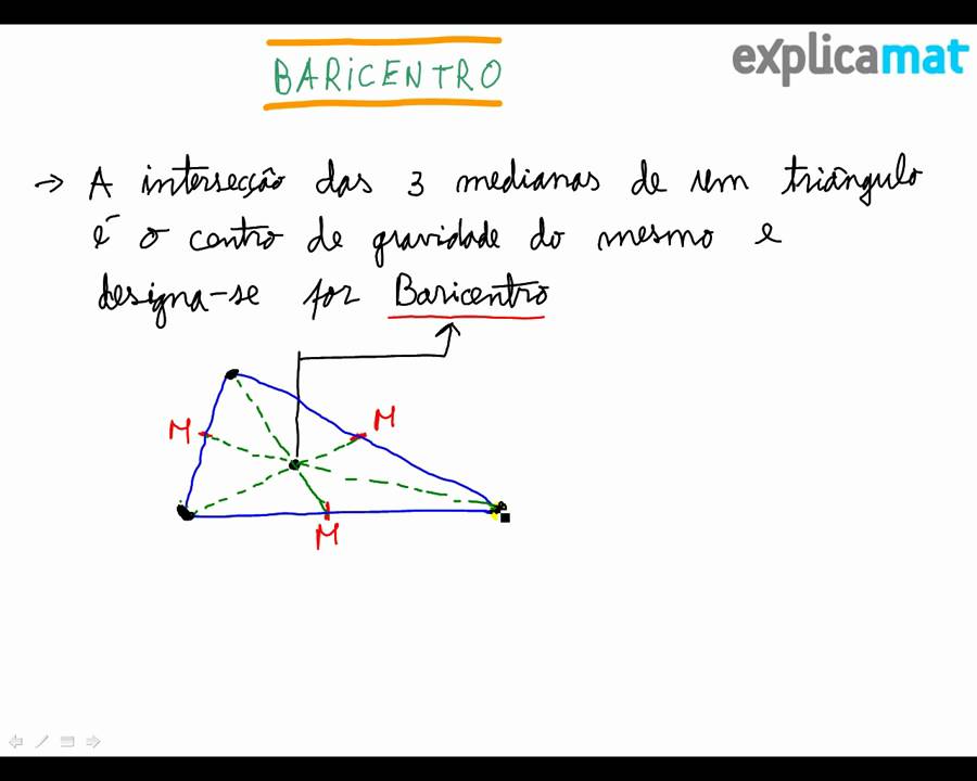 Baricentro de um triângulo - YouTube