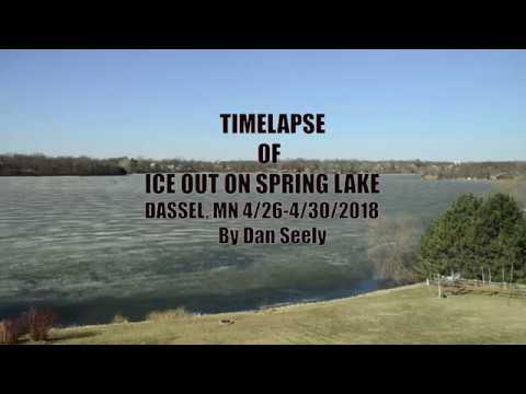 TIMELAPSE: ICE OUT -- SPRING LAKE - DASSEL, MN 2018 - YouTube