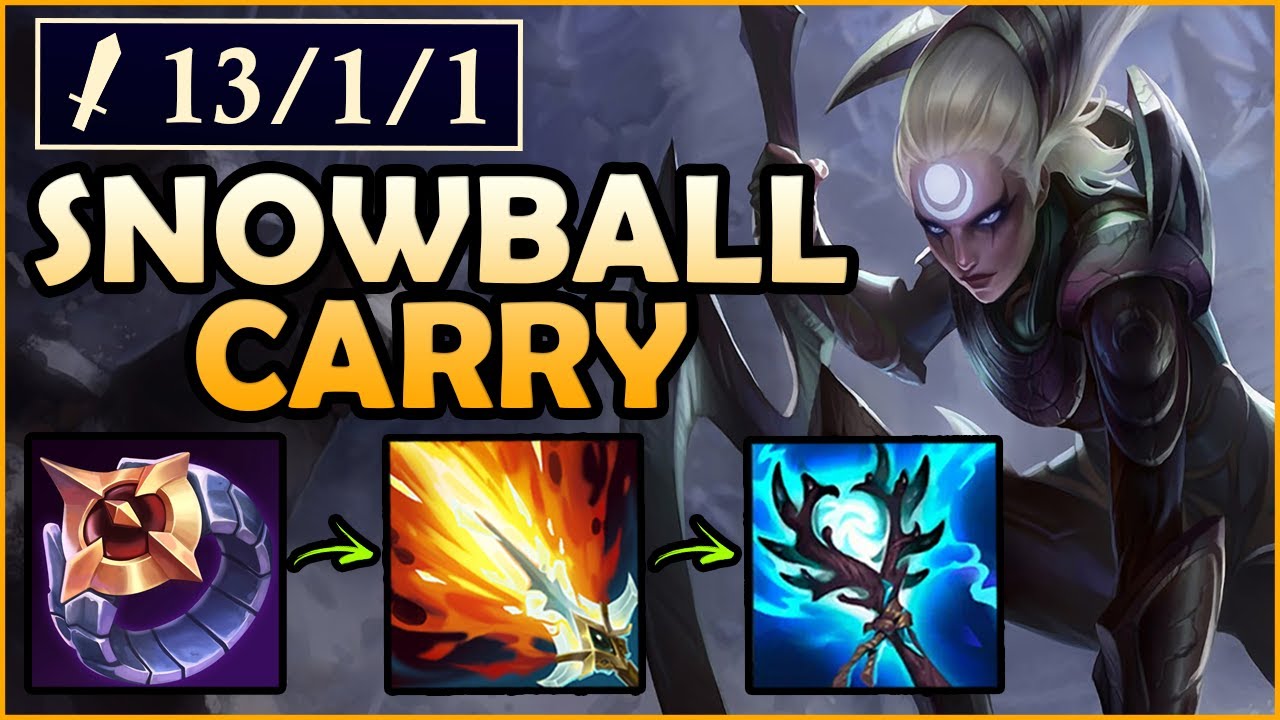 SNOWBALLING A HIGH ELO GAME - Diana vs Tristana Mid - League of Legends ...
