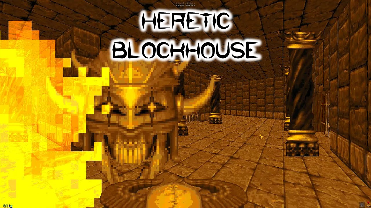 Old Games - Heretic / E4M2 - Blockhouse / PC Gameplay 1080p - YouTube