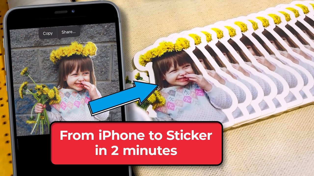 EASY photo stickers with your iPhone 📲🔍 #stickers #stickers #printing # ...