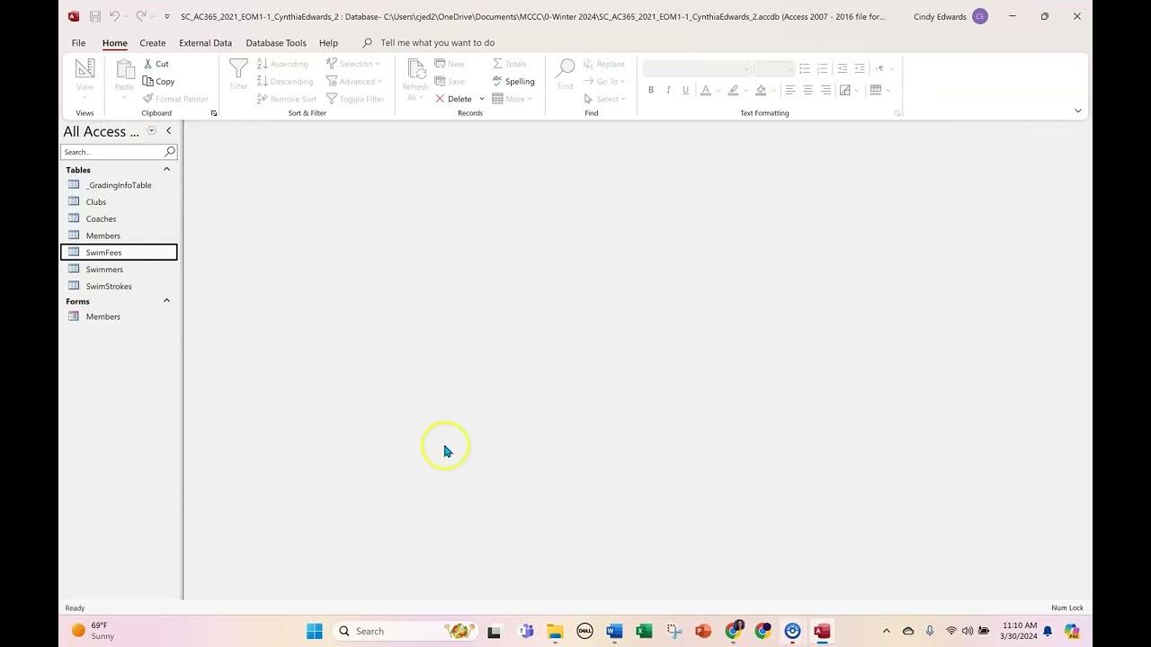 SAM Module 1 End of Module Project 1 Access 2021 - YouTube