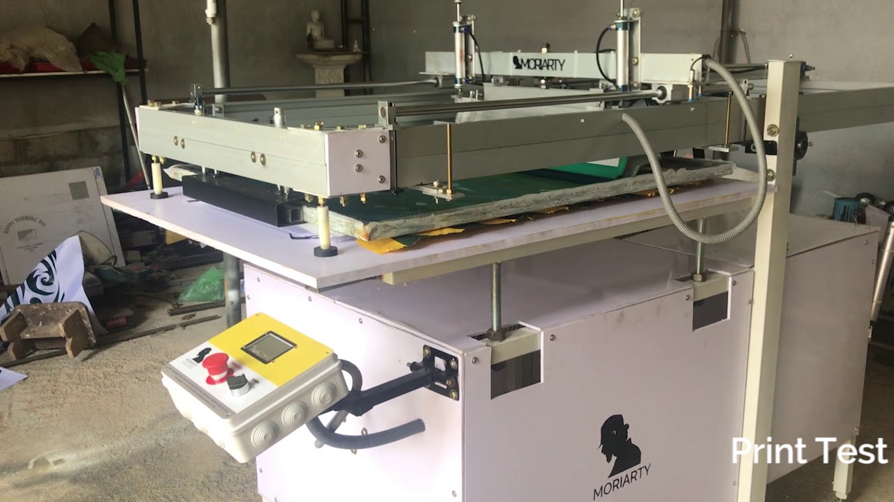 Semi automatic Screen Printing machine - YouTube