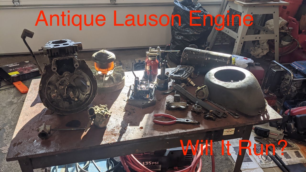 Antique Lauson RHS-899 Engine Revival - YouTube