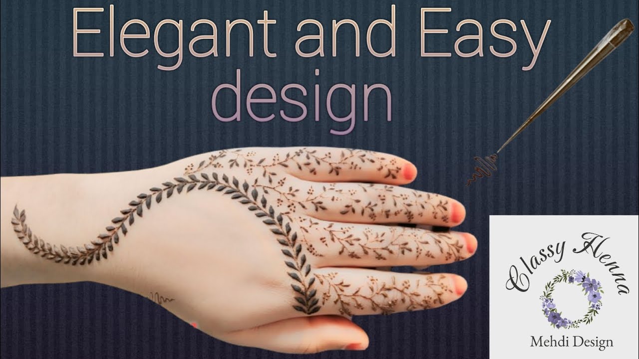 leafy back hand mehdi design | mehndi design leaf style | mehndi design ...