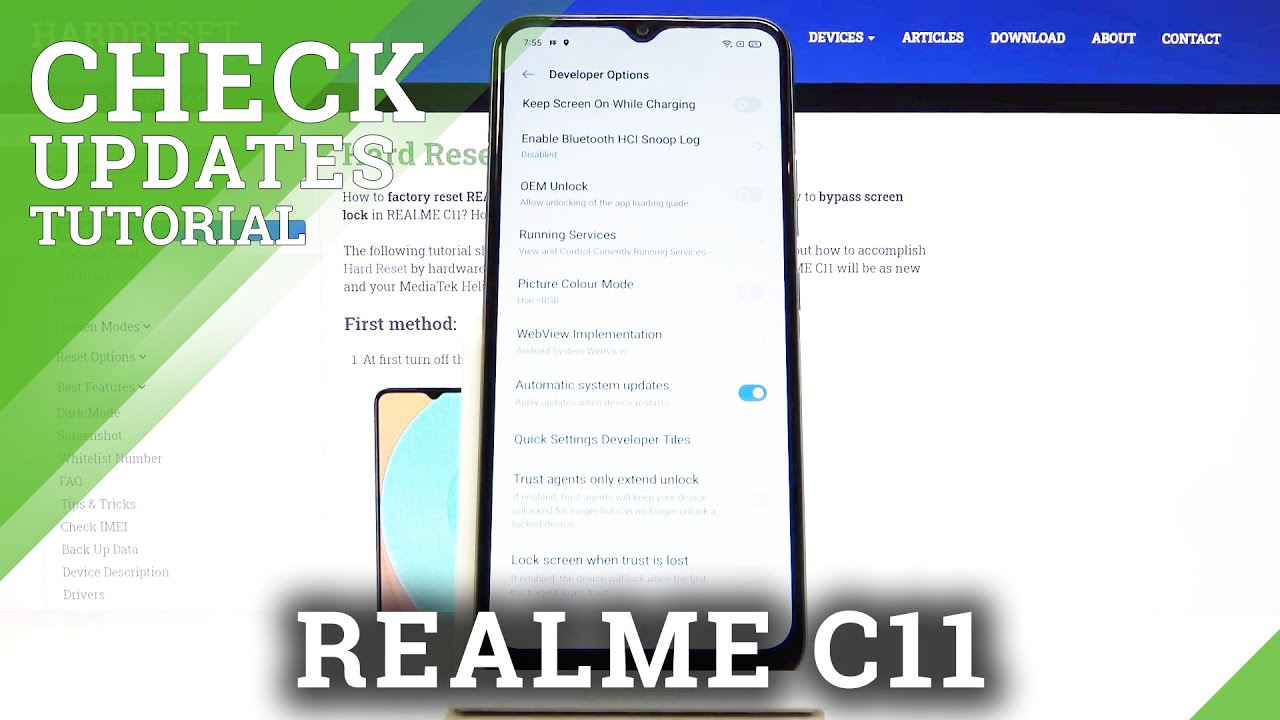 How to Enable Automatic Update in REALME C11 - Auto Updates - YouTube