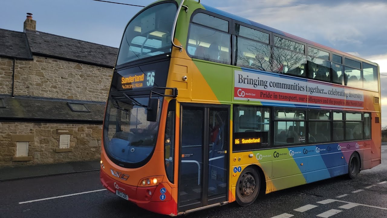 *Rainbow Bus* Cityrider 56 to Sunderland - Go North East 6050 - NK12 ...