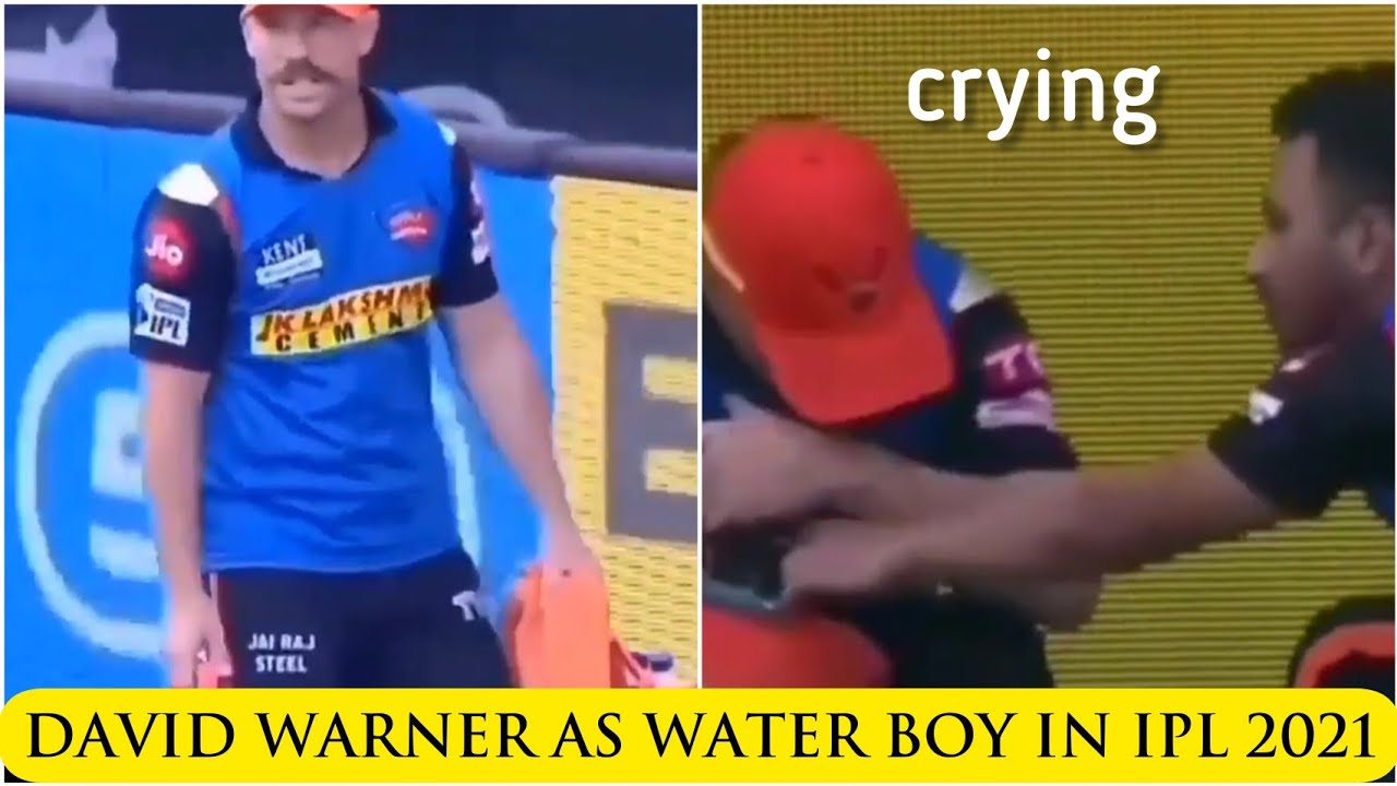 David Warner as Water Boy | Emotional Video of Warner Crying | IPL 2021 ...
