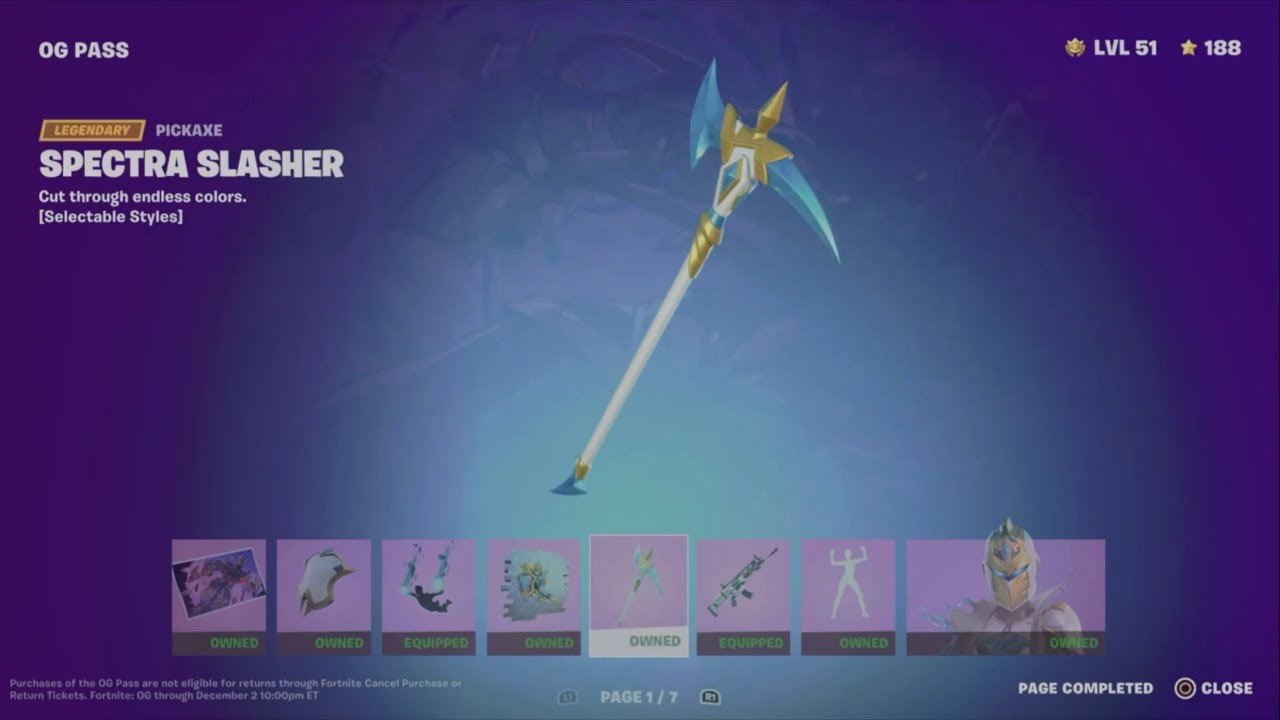 How to Unlock Spectra Slasher Pickaxe in Fortnite | Battle Pass Rewards ...