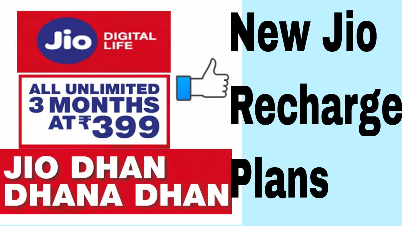New Jio Recharge plans 399 and 509 unlimited call free - YouTube