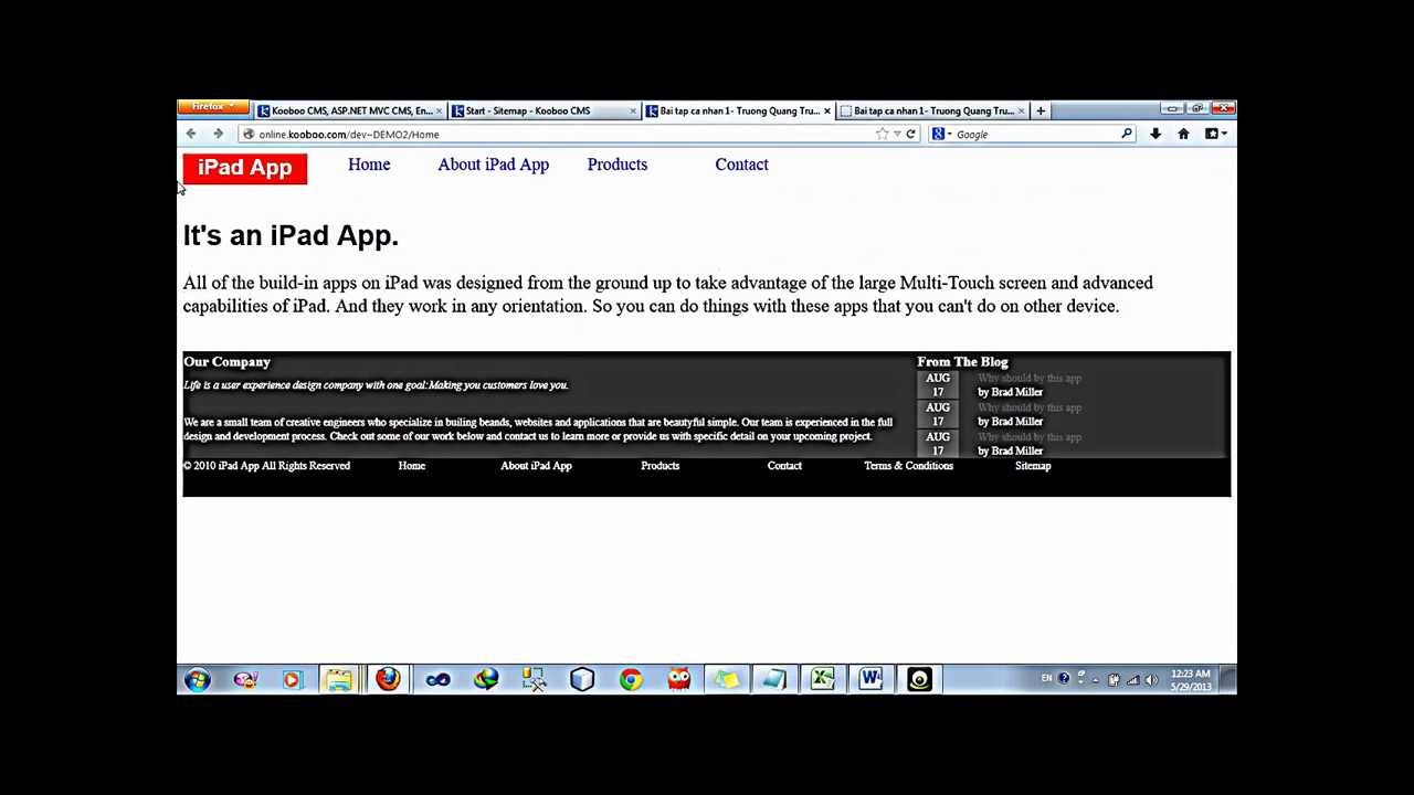 Demo Kooboo CMS - YouTube
