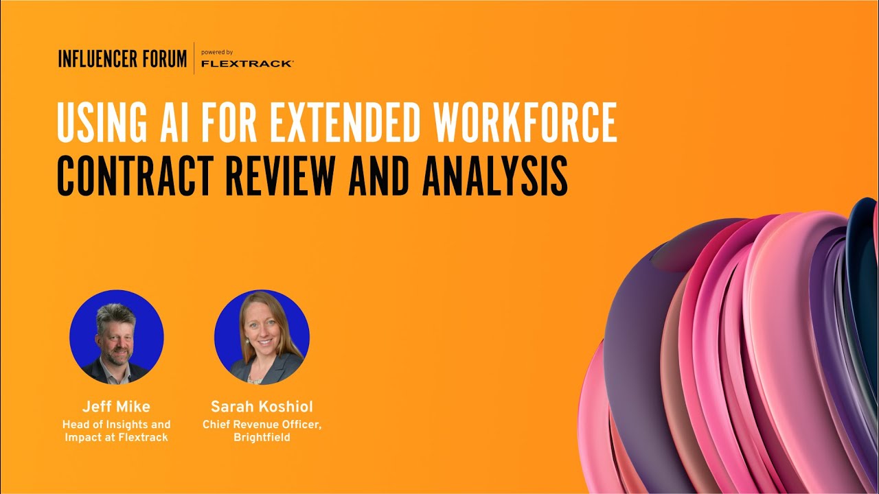 Using AI for Extended Workforce: Contract Review and Analysis - YouTube