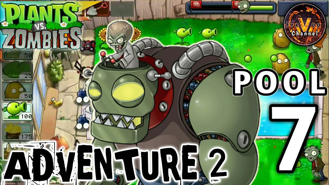 PVZ ADVENTURE 2 POOL 7 | Plants vs Zombies Adventure 2 level 7 Gameplay ...
