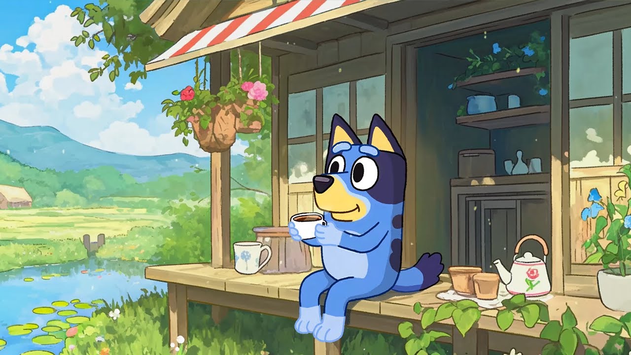Bluey’s Serene Coffee Time 🌞 Chill Lofi Music for Unwinding, Relaxation ...