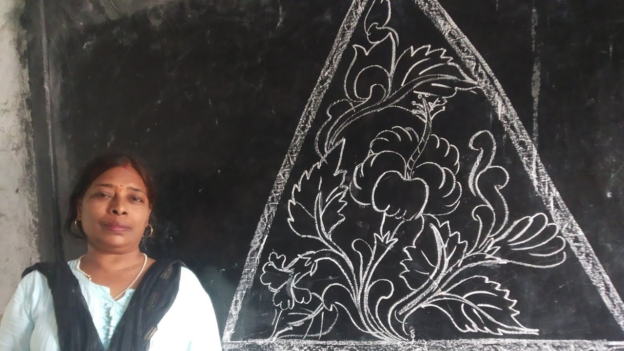 easy alekhan design in triangle for beginners #artist #art #diy # ...