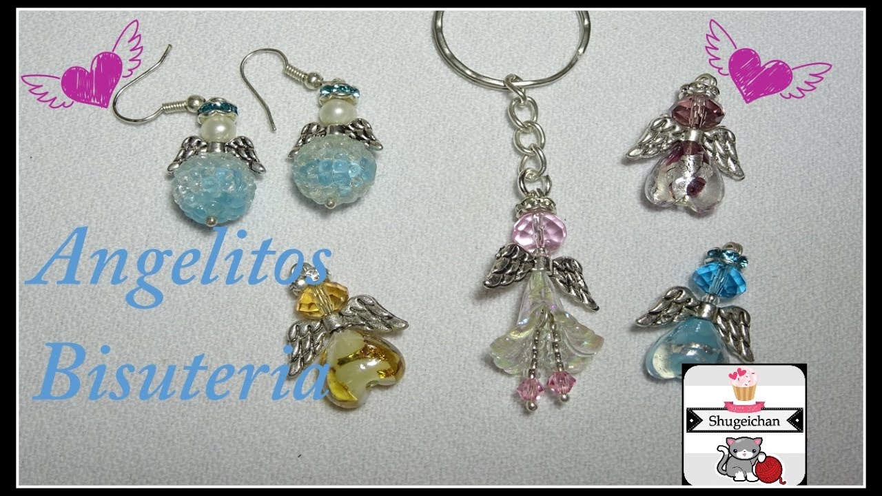 Dos tipos de Angelitos hecho con Bisuteria - YouTube