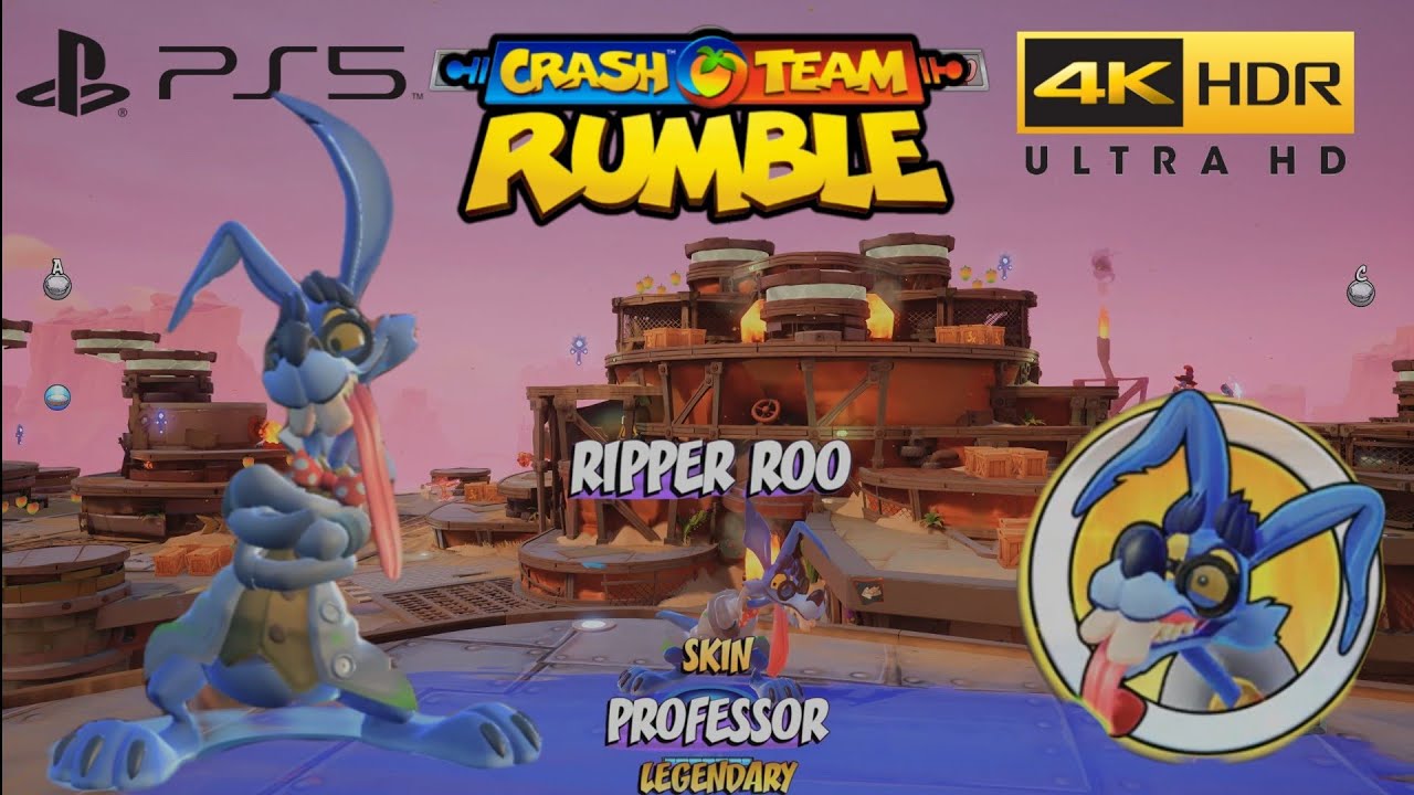 Crash Team Rumble: Competitive: Ripper Roo Professor Skin (PS5) (4KHDR ...
