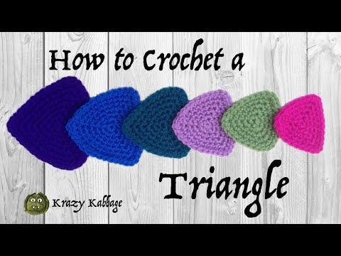 Easy Way! How to Crochet a Triangle