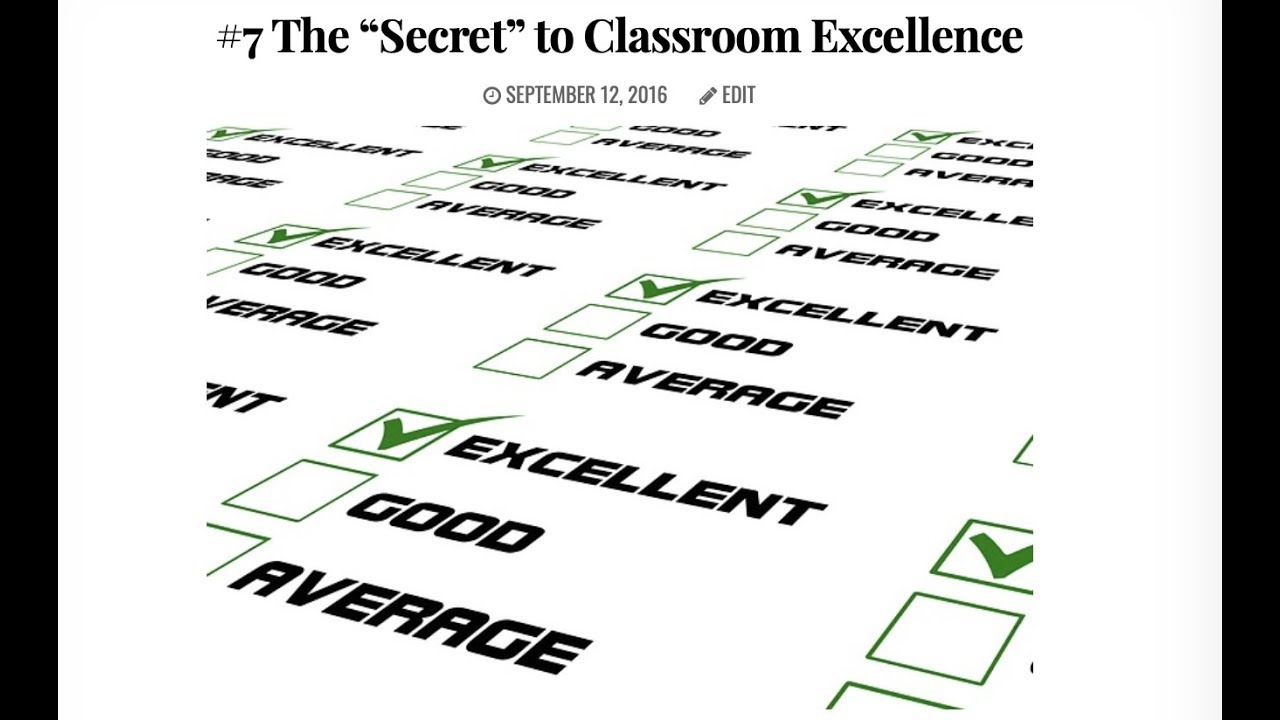 #7 The "Secret" to Classroom Excellence — Teach Me, Teacher - YouTube