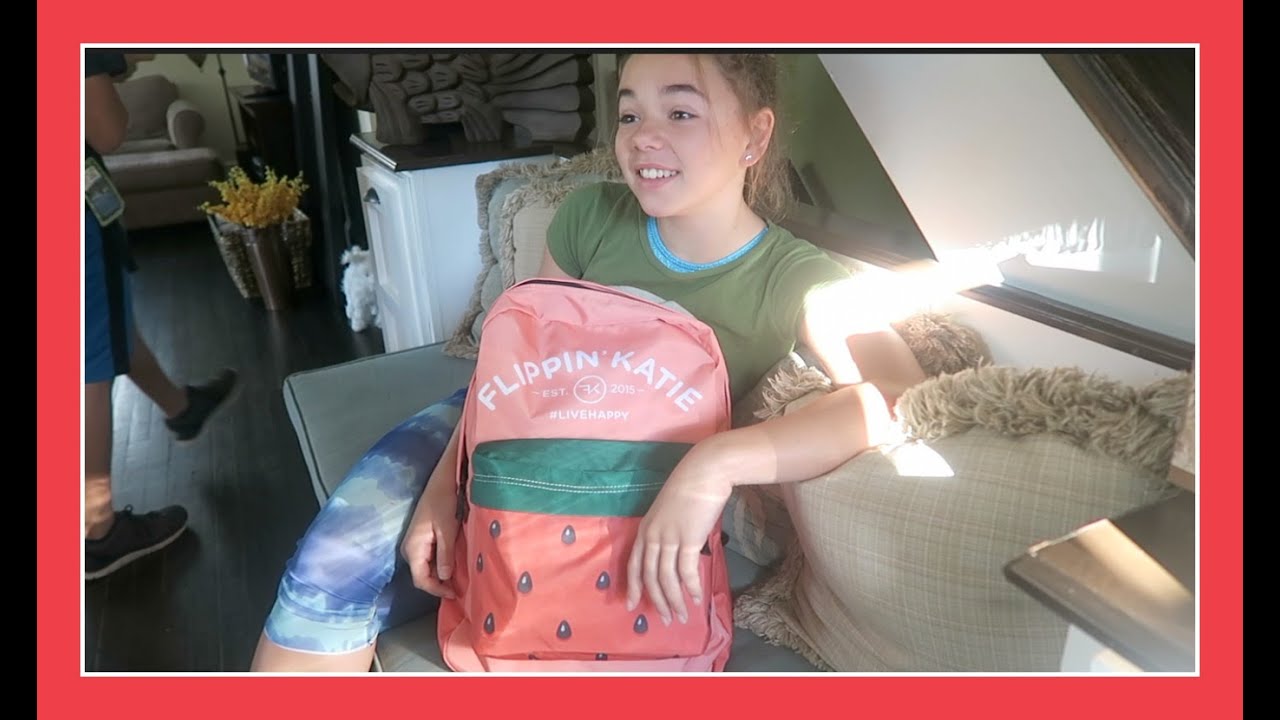 KATIE'S NEW BACKPACK | Flippin' Katie - YouTube