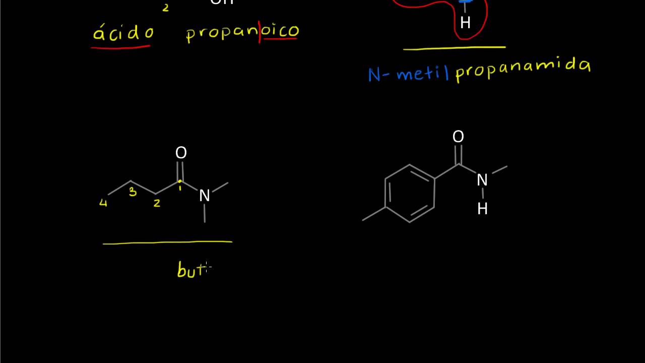 Nomenclatura y propiedades de las amidas - YouTube