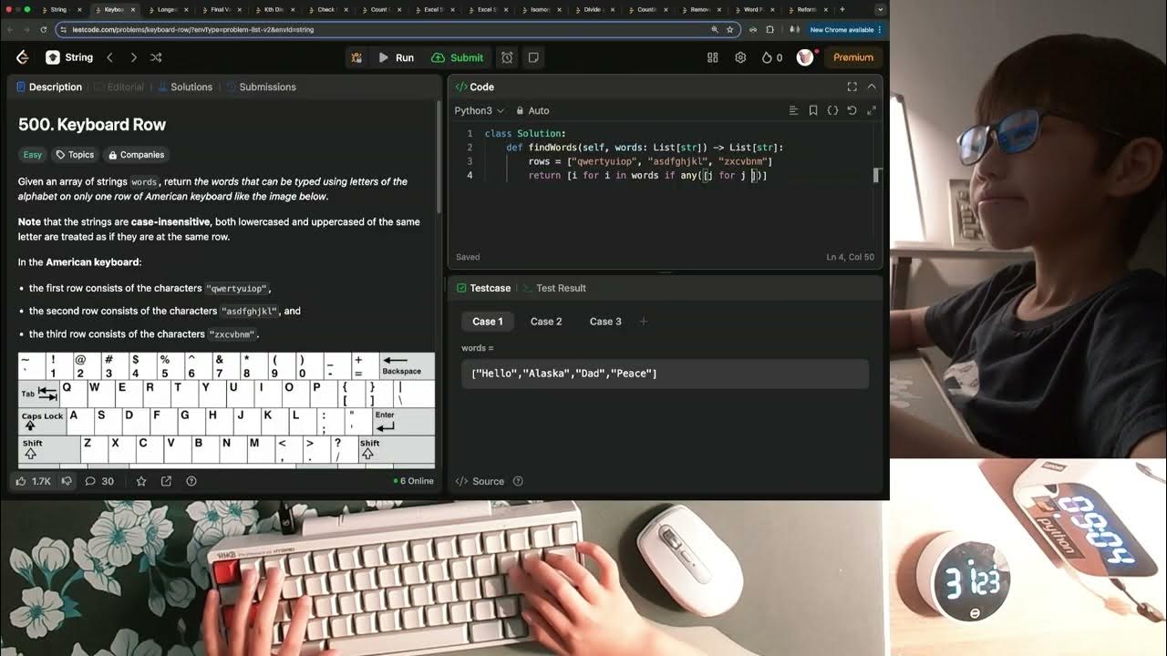 LeetCode | Python | HHKB keyboard | 40 min real time | no talking | EP-13 - YouTube