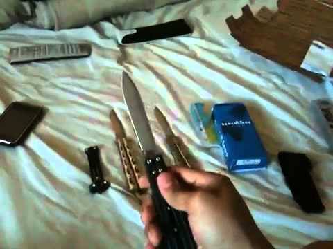 Butterfly knife collection - YouTube