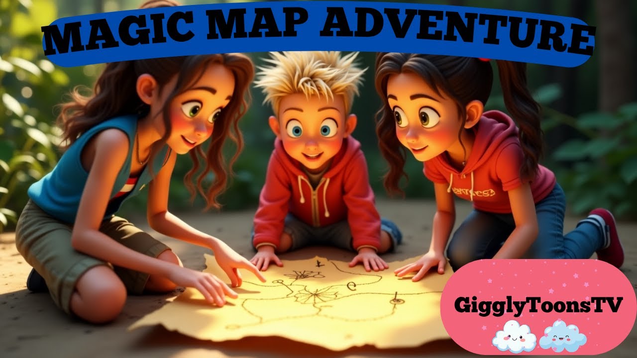 "Magic Map Adventure 🌈 | 3 Friends Explore a World of Wonders | Kids 3D Animated Story" - YouTube