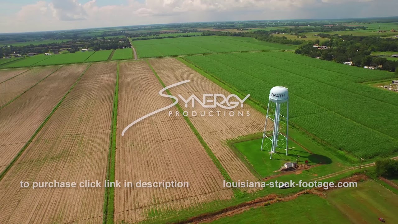 112 Erath Louisiana wide orbital aerial drone stock video footage - YouTube