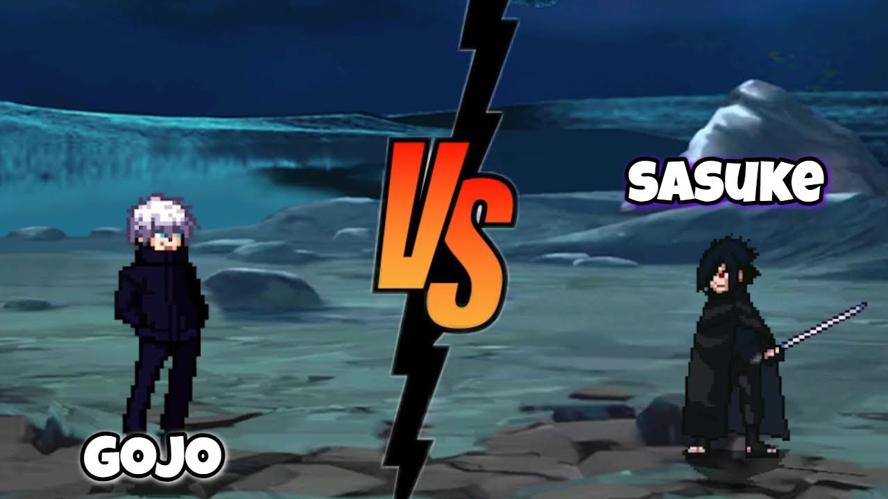 Gojo Vs Sasuke jujutsu kaisen x naruto fights / mugen - YouTube