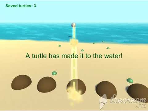 A turtle made it to the water! Made with Unity3D - YouTube