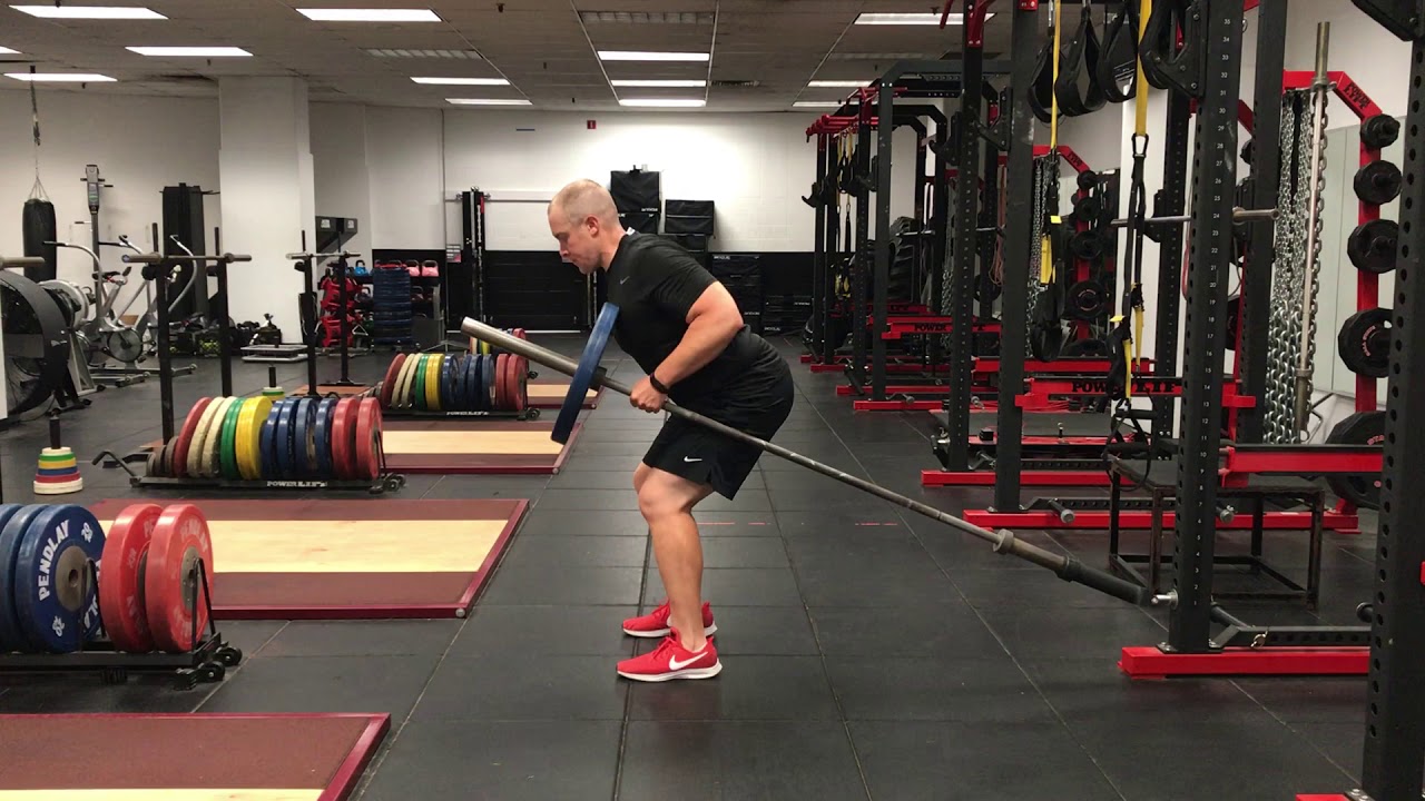 Landmine Unilateral Row - YouTube