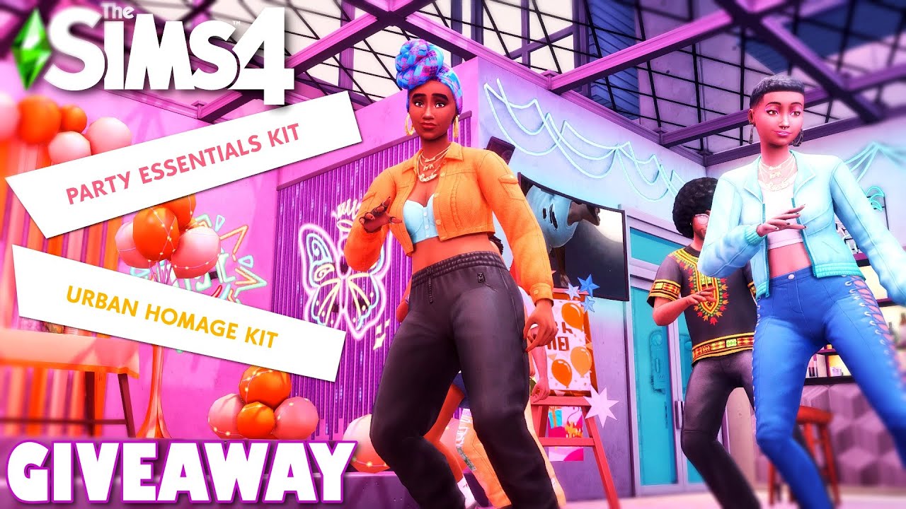 GIVEAWAY || Party Essentials & Urban Homage Kits || The Sims 4 Speed ...
