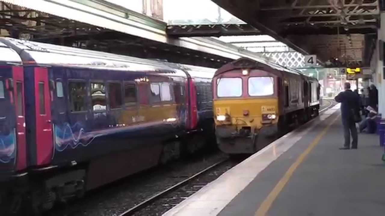 09/10/2014 Exeter EWS 66132 & DB 66176 - YouTube