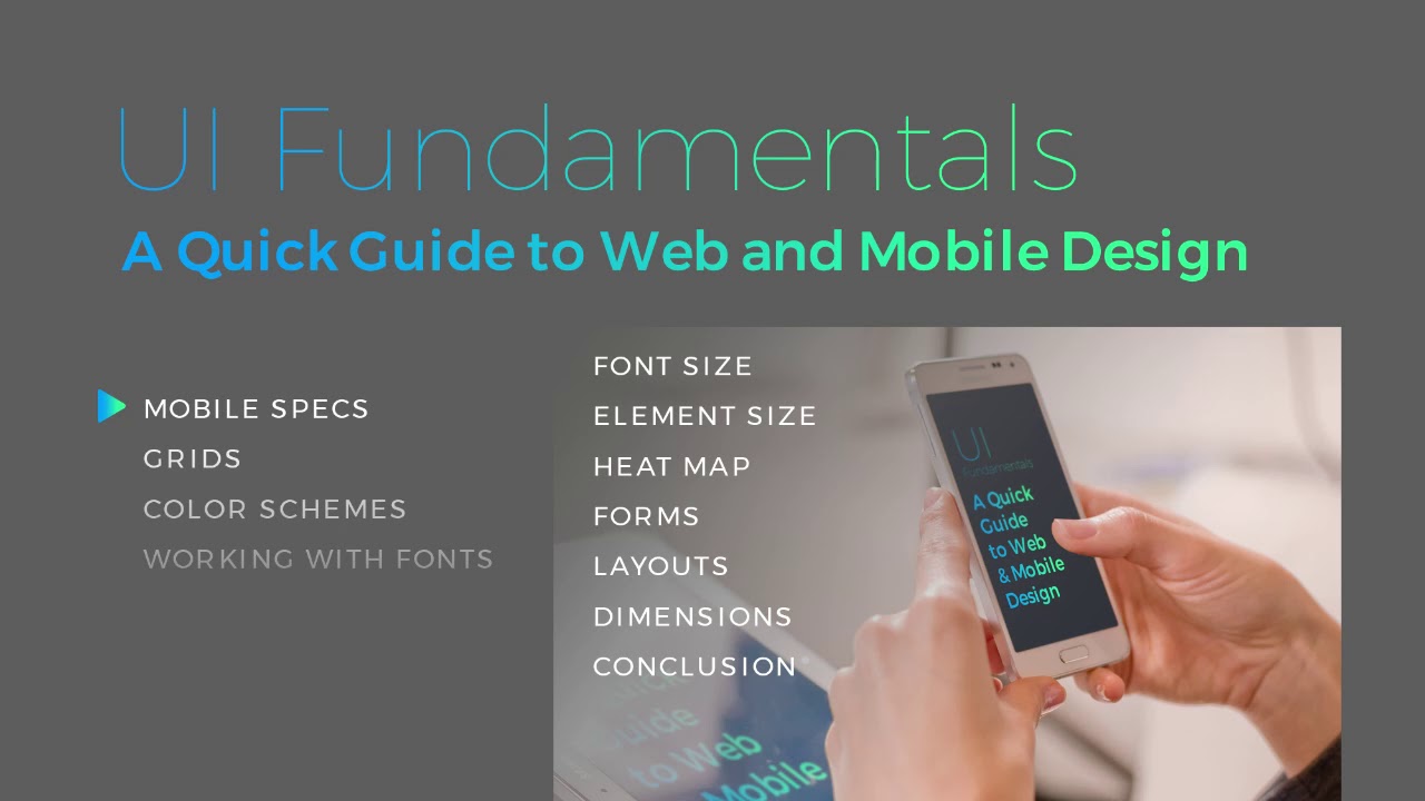 UI Design Fundamentals - Video 7 - Mobile Specs - YouTube