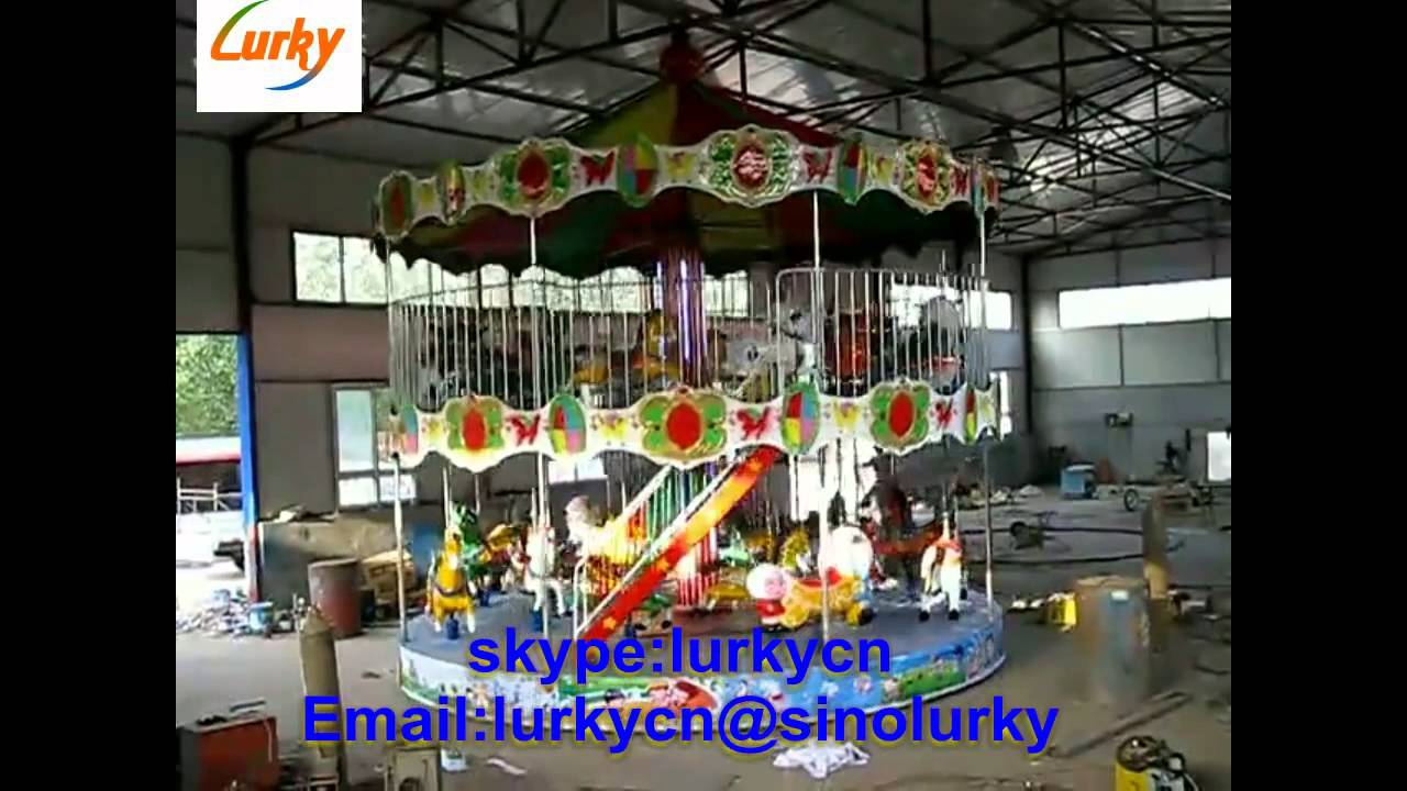 How do you like the simple family rides carousel with double decker ...