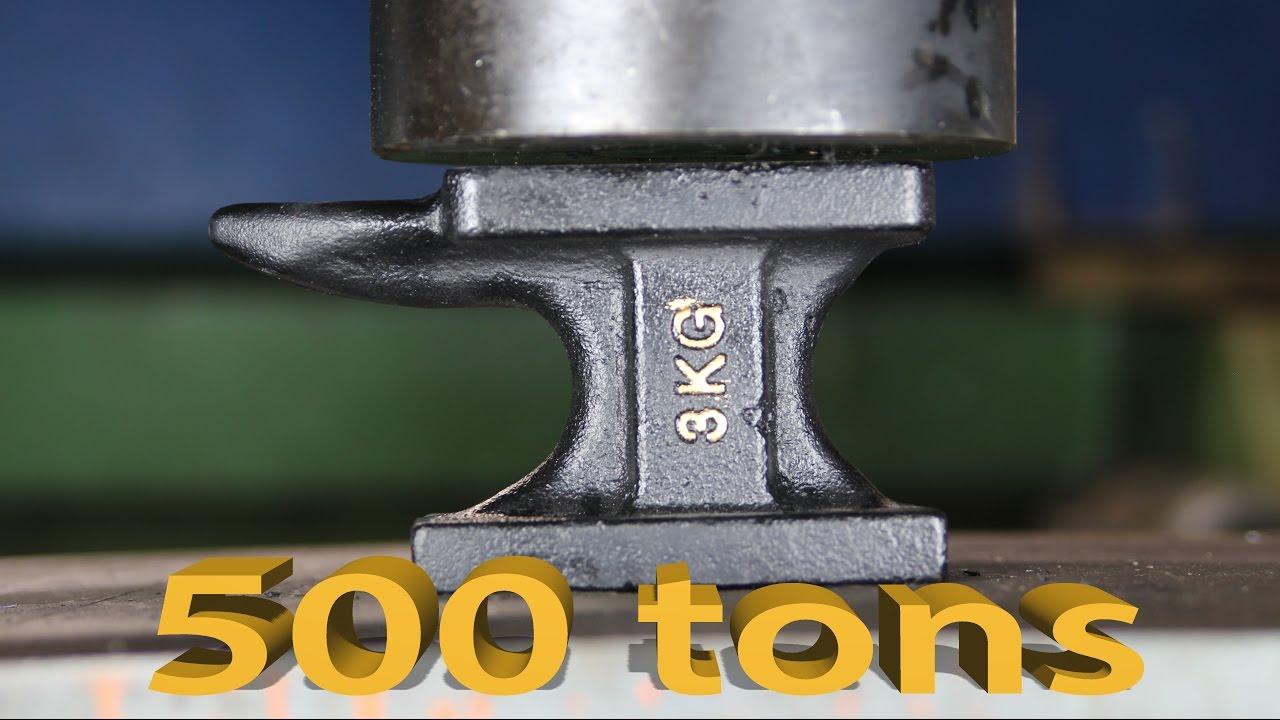 Experiment Anvil VS 500 TONS MRGA HYDRAULIC PRESS | The Crusher - YouTube