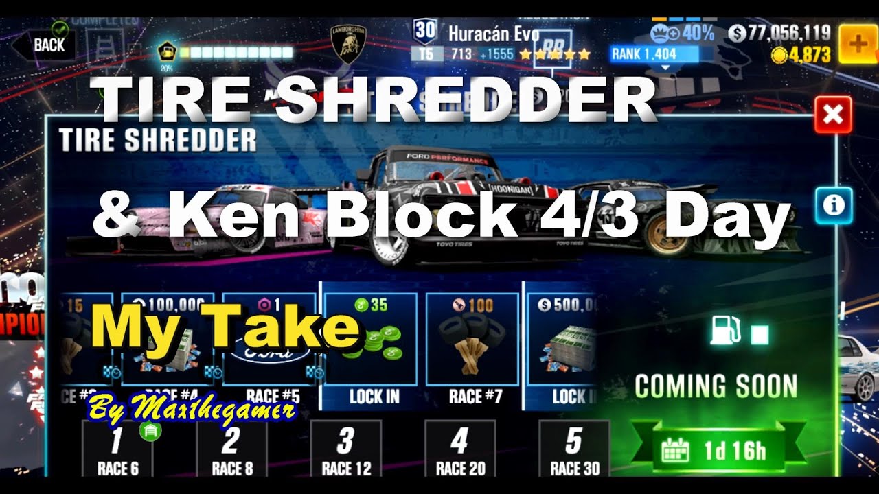 CSR2 | CSR Racing 2, Ken Block Events, Tire Shredder and 4/3 - YouTube