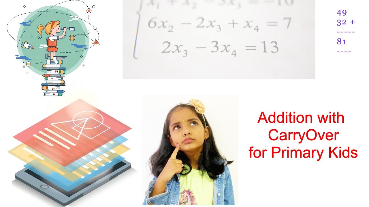 2 digit Addition with Carryover for Primary Kids | Ones and Tens | Tips ...