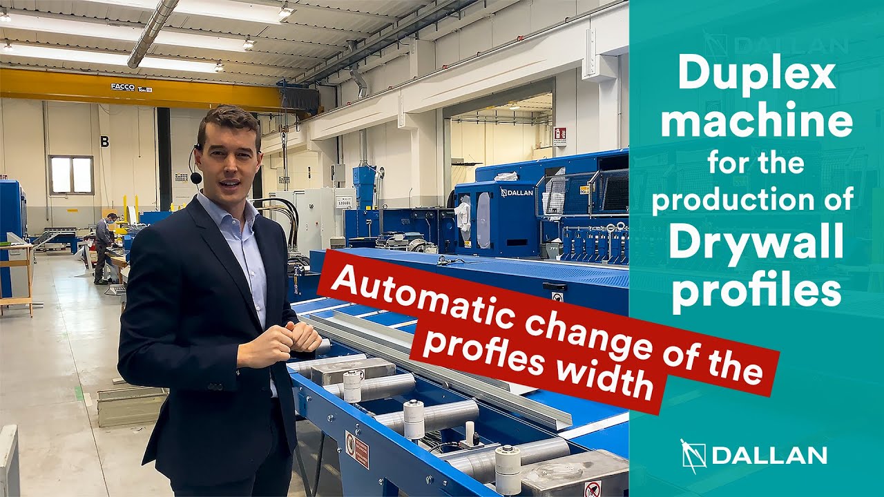 Duplex machine for Drywall profiles with AUTOMATIC CHANGE OF THE WIDTH ...