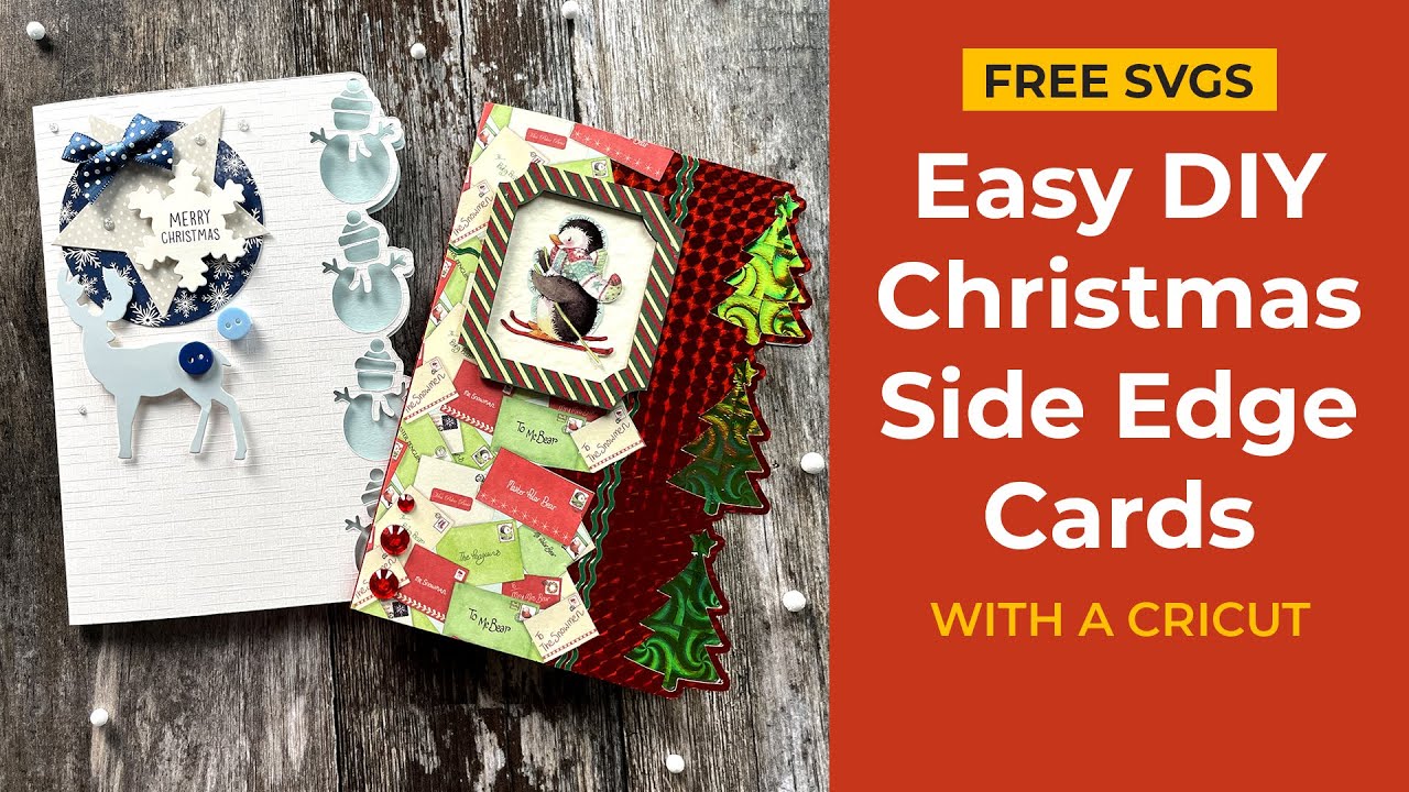 You'll LOVE these Easy Christmas Cards!🎄 Cricut Side Edge Cards with ...