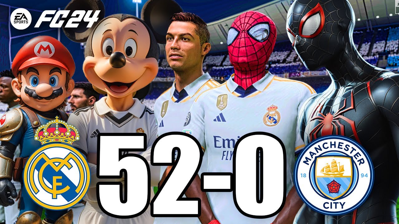 FIFA 24 - RONALDO, MICKEY MOUSE, SPIDER MAN ALL STARS PLAYS TOGETHER ...
